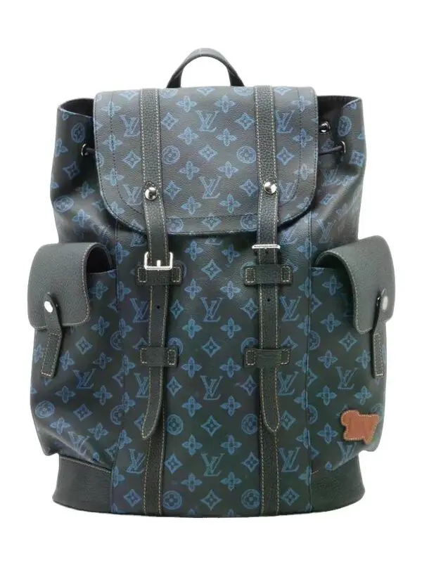 LOUIS VUITTON Monogram Christopher Mm Backpack - Blue