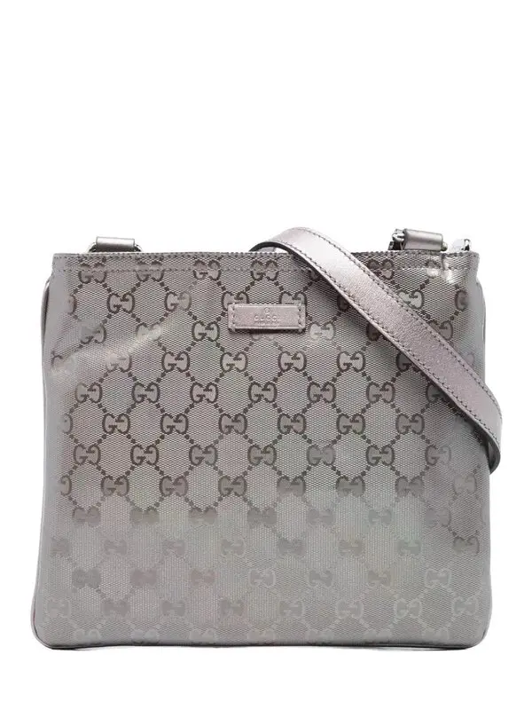 Gucci 2016-2026 Gg Imprime Crossbody Bag - Silver