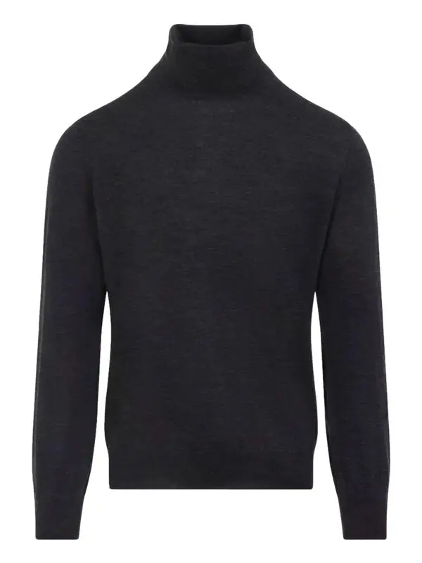 Brunello Cucinelli Wool Roll Neck Sweater - Grey