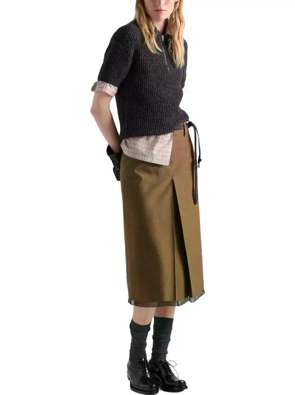 Prada Wool Midi-skirt - Brown