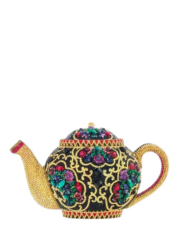 Judith Leiber Jasmine Teapot Crystal-embellished Tote Bag - Black