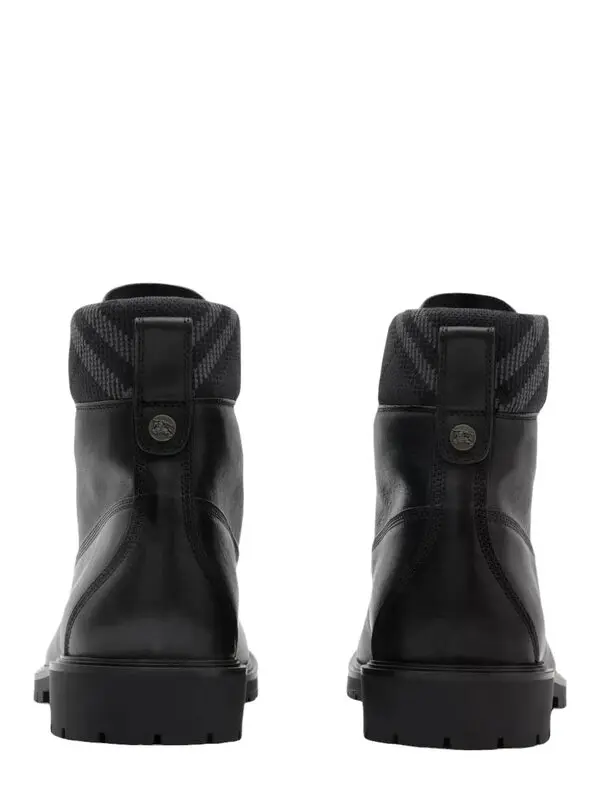 Burberry Durham Leather Boots - Black
