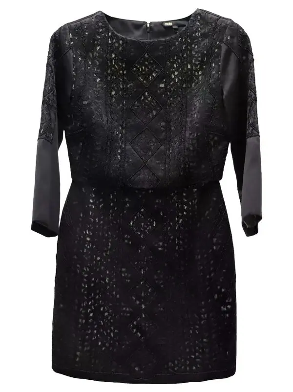 Maje Lace-panel Dress - Black