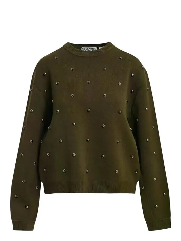 Essentiel Antwerp Klou Stud-embellished Sweater - Green