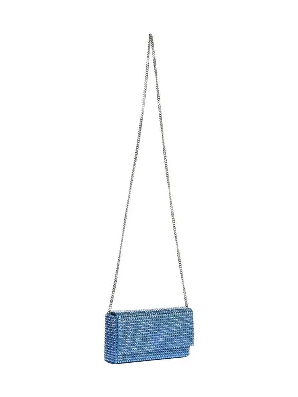 Amina Muaddi Mini Paloma Clutch Bag - Blue