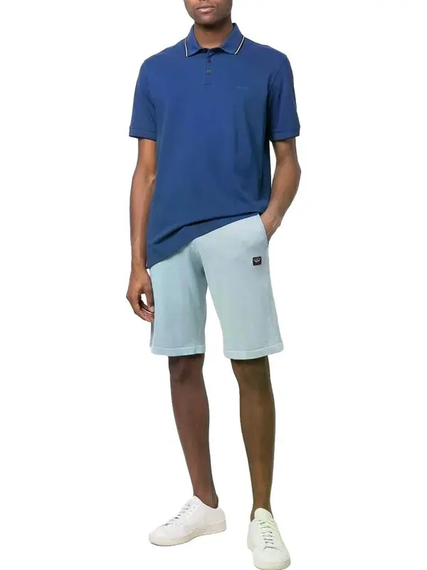 Paul & Shark Jersey Logo-patch Shorts - Blue