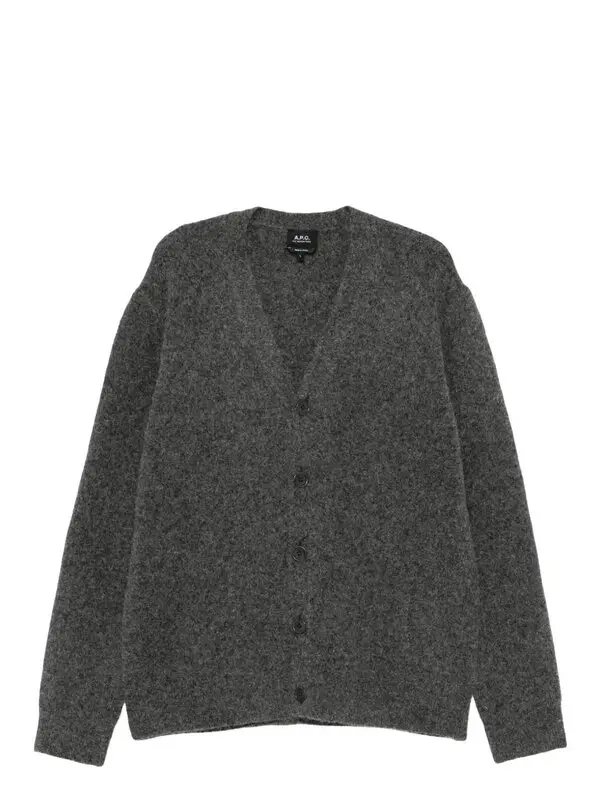 A.p.c. Button-fastening Knitted Cardigan - Grey