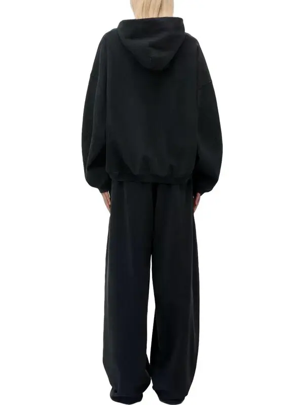 Alexander Wang Logo-print Mid-rise Oversized Sweatpants - Black