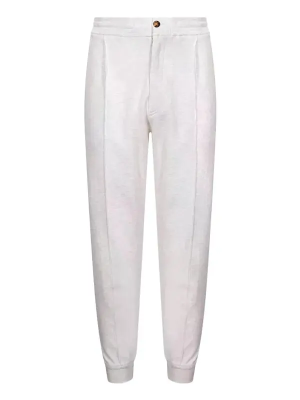 Brunello Cucinelli Techno Cotton French Terry Double Cloth Trousers - Neutrals