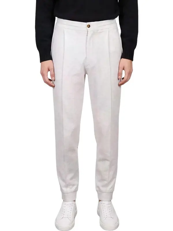 Brunello Cucinelli Techno Cotton French Terry Double Cloth Trousers - Neutrals