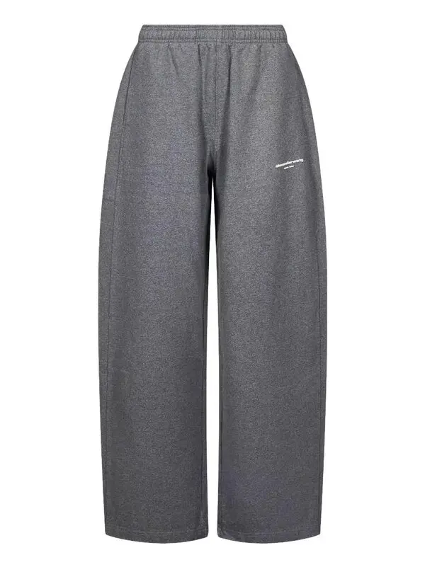 Alexander Wang Mid-rise Relaxed Logo Print Sweatpants - Grey