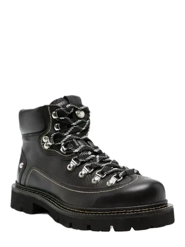 Dsquared2 Canadian Lace-up Leather Boots - Black