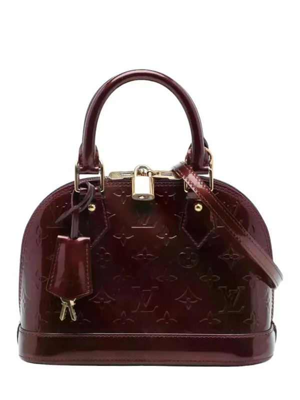 LOUIS VUITTON 2010 Monogram Vernis Alma Bb Satchel - Red