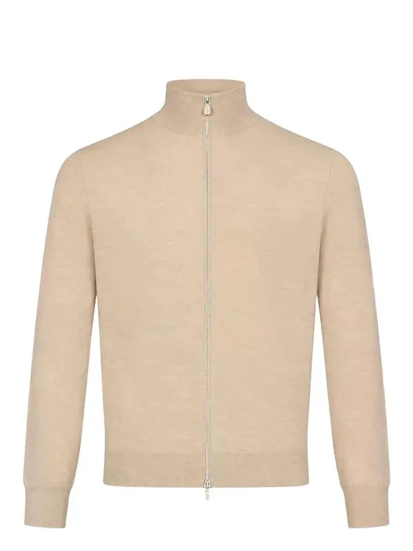 Brunello Cucinelli Zip-up Fine Knit Sweater - Neutrals