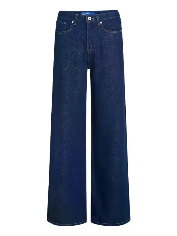 Karl Lagerfeld High-waisted Wide-leg Jeans - Blue