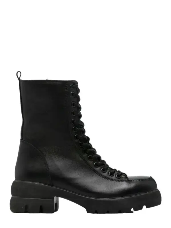 SERGIO MORETTI FIRENZE Lace-up Chunky Sole Ankle Boots - Black
