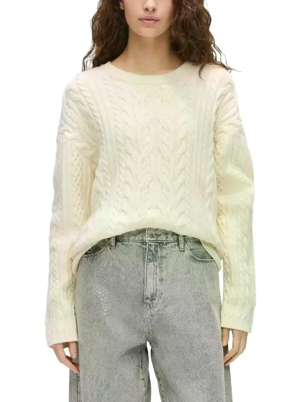 Karl Lagerfeld Chunky Cable-knit Sweater - Neutrals