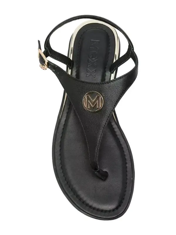 MEXX Logo Plaque Buckle-fastening Sandals - Black