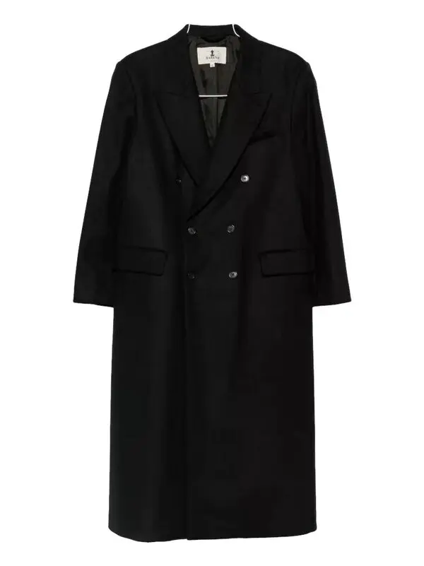 Barena Venezia Double-breasted Peak-lapels Coat - Black