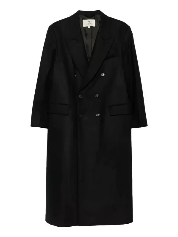 Barena Venezia Double-breasted Peak-lapel Coat - Black
