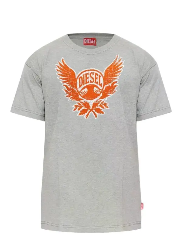 DIESEL® T-norm-aa4 Logo-print Cotton T-shirt - Grey
