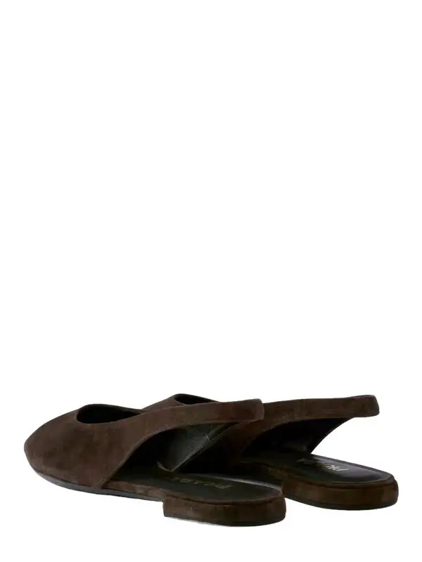 Prada Suede Ballerinas - Brown