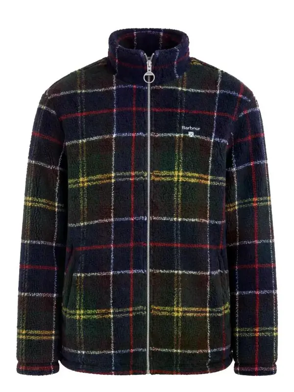 Barbour Tartan Sherpa-fleece Cardigan - Blue