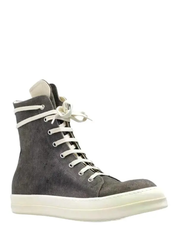 Rick Owens High-top Vegan Sneakers With Shark-tooth Soles - Grey