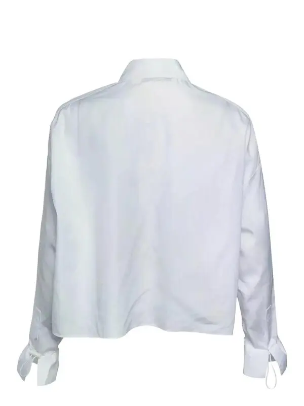 Fendi Drawstring Cuff Cropped Shirt - White