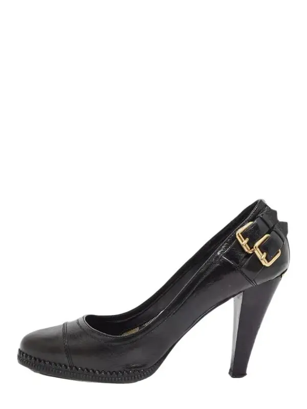 Burberry Buckle-detail Heeled Pumps - Black