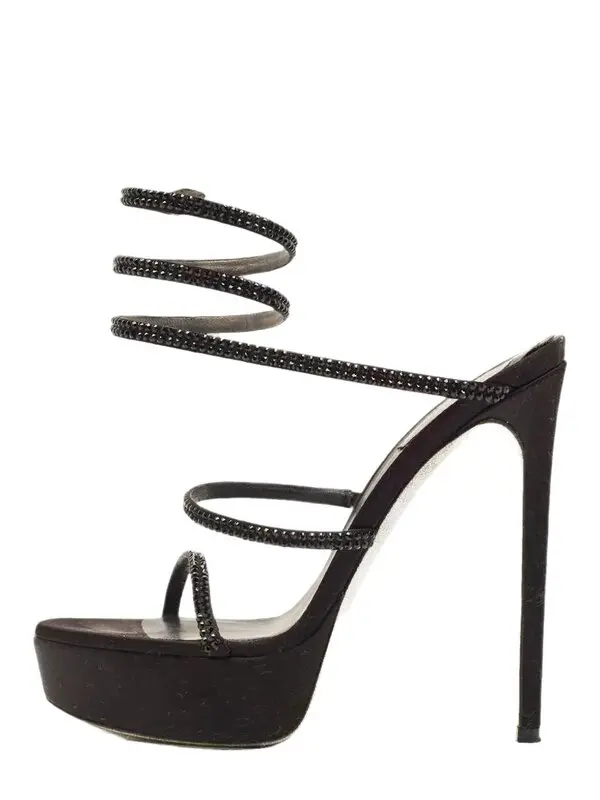 Rene Caovilla Cleo Crystal-embellished Sandals - Black