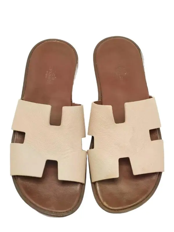 Hermès Izmir H-cut Slide Sandals - Neutrals