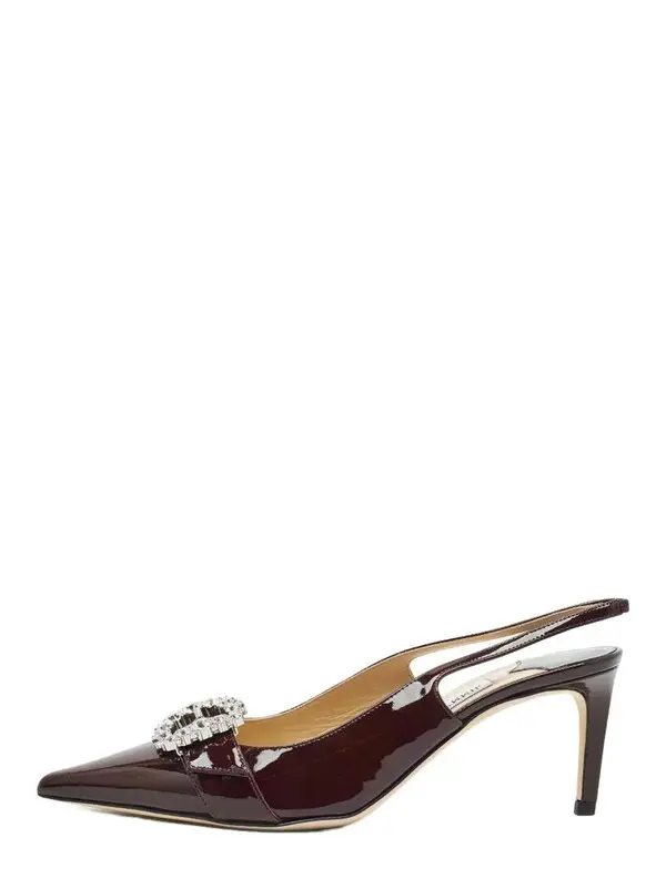 JIMMY CHOO Crystal-embellished Slingback Pumps - Brown