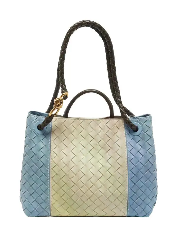 Bottega Veneta Andiamo Intrecciato Tote Bag - Neutrals