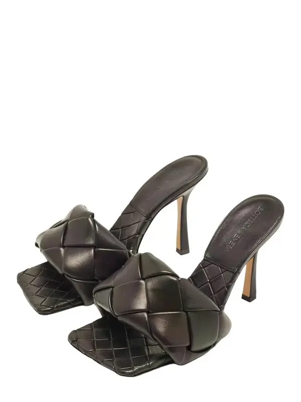 Bottega Veneta Lido Quilted Sandals - Black