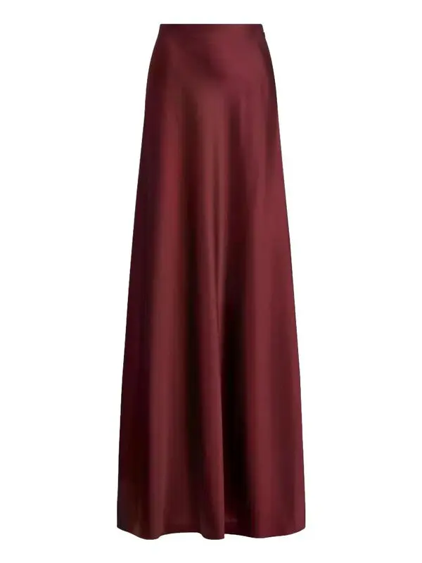 Ralph Lauren Masina Satin Maxi Skirt - Red