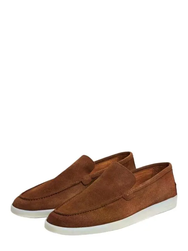 HACKETT LONDON Martins Suede Loafers - Brown