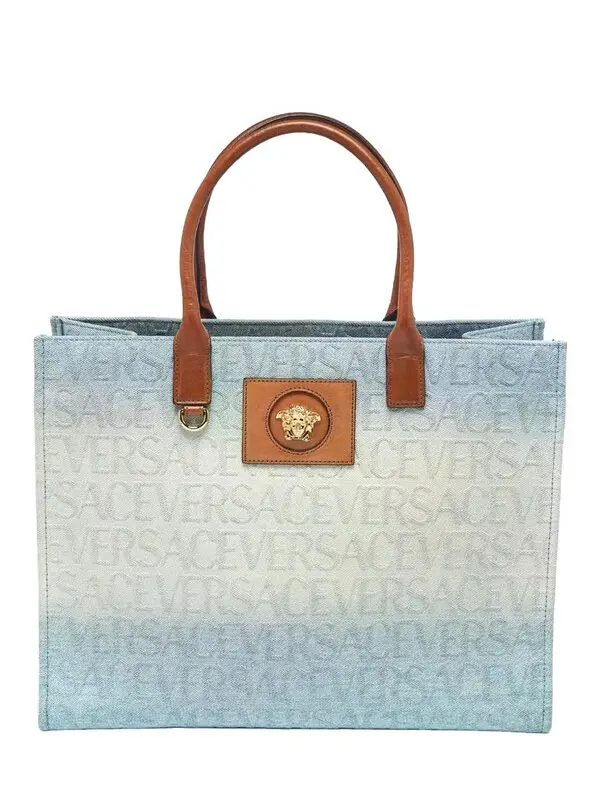 Versace La Medusa Ombre-design Tote Bag - Blue