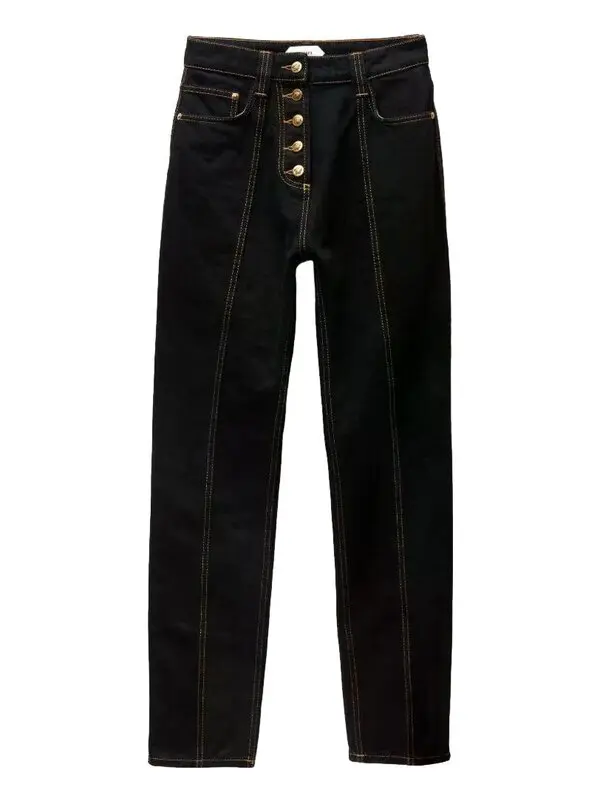 Versace High-waist Straight Jeans - Black