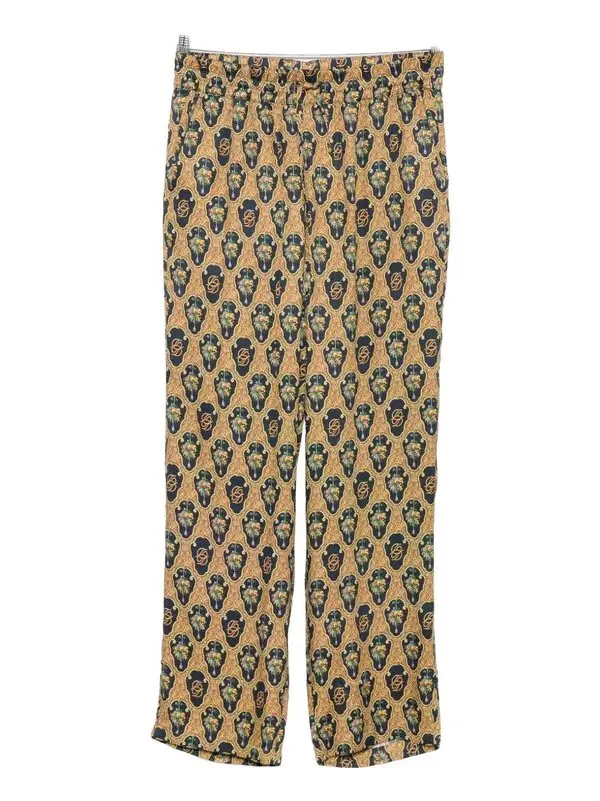 Drole De Monsieur Graphic-print Drawstring Trousers - Neutrals