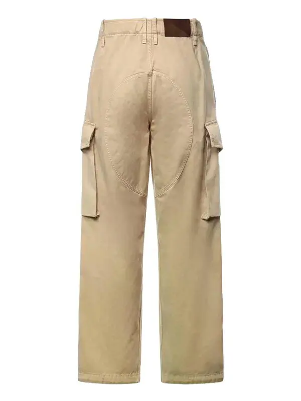Loewe Cargo Trousers In Cotton - Neutrals