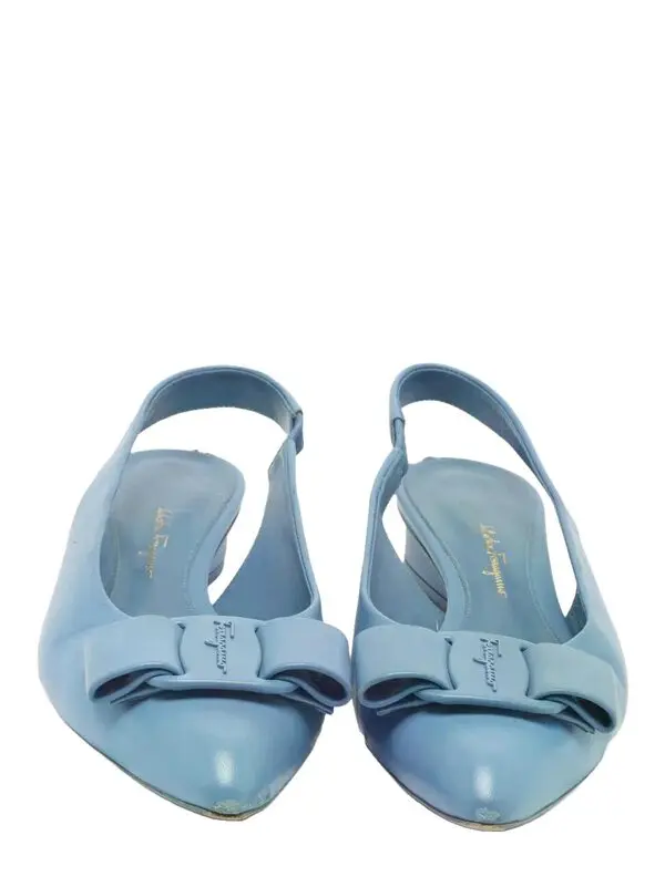 FERRAGAMO Viva Bow Slingback Sandals - Blue