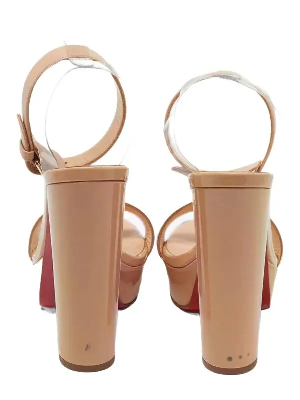 CHRISTIAN LOUBOUTIN Beige Platform Ankle Strap Sandals - Neutrals