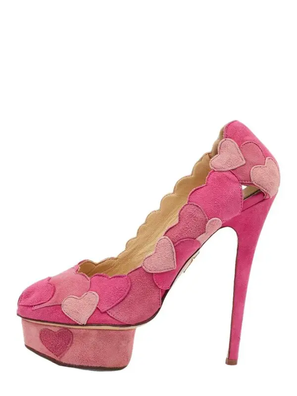 CHARLOTTE OLYMPIA Dolly Heart-patch Pumps - Pink