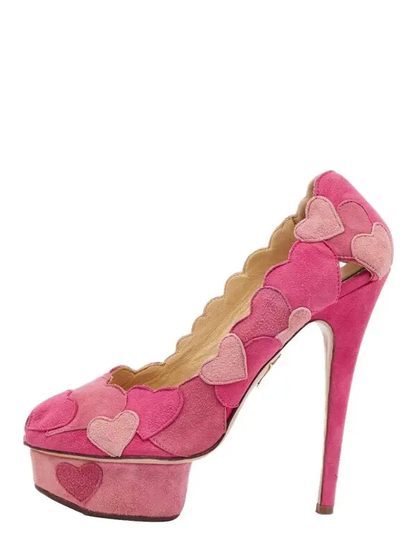 CHARLOTTE OLYMPIA Dolly Heart-patch Pumps - Pink