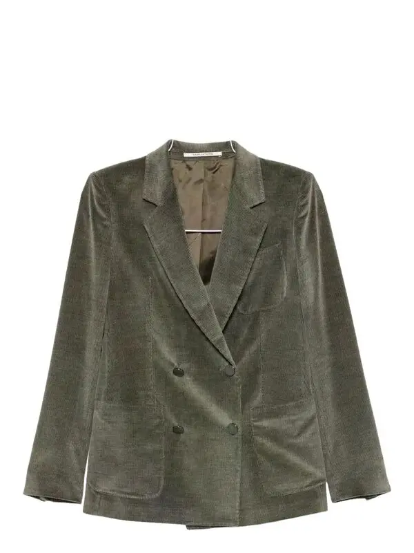 Tagliatore Double-breasted Corduroy Blazer - Green