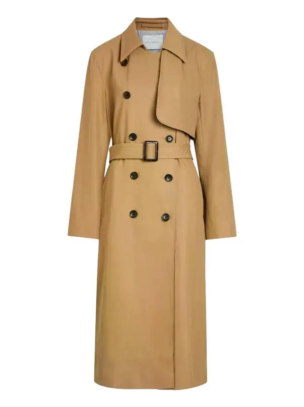 Maria Mcmanus Double-breasted Belted Trench Coat - Neutrals