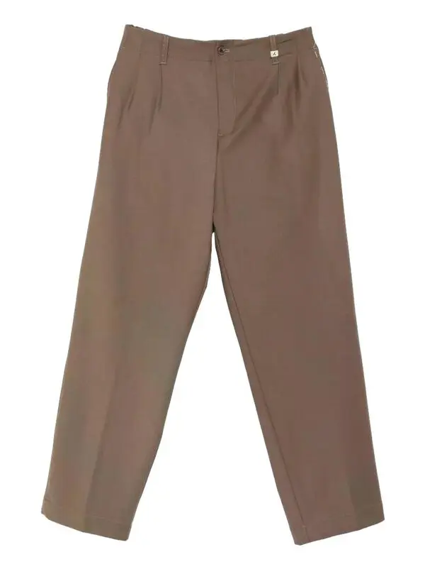 MYTHS Pleated Front Straight-leg Trousers - Brown