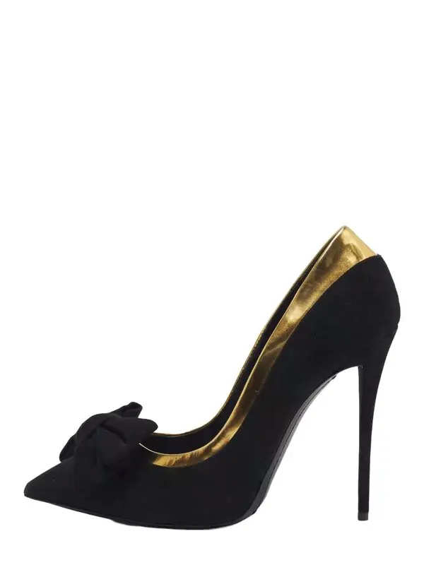 GIUSEPPE ZANOTTI Bow Pointed-toe Pumps - Black
