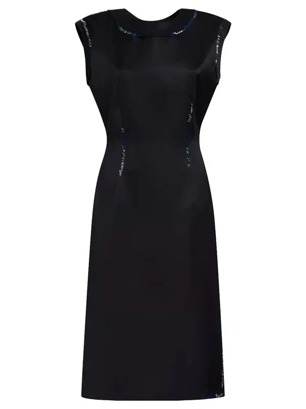 Marni Embellished Satin Dress - Black